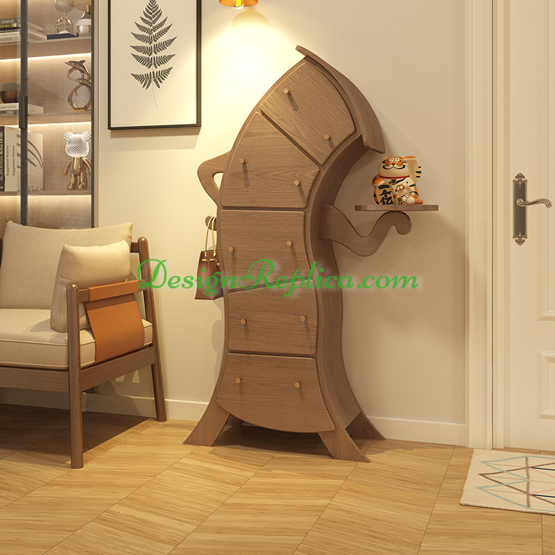 Wooden Waist Cabinet Robot Lean Luxury Modern Storage Cabinet Living ...