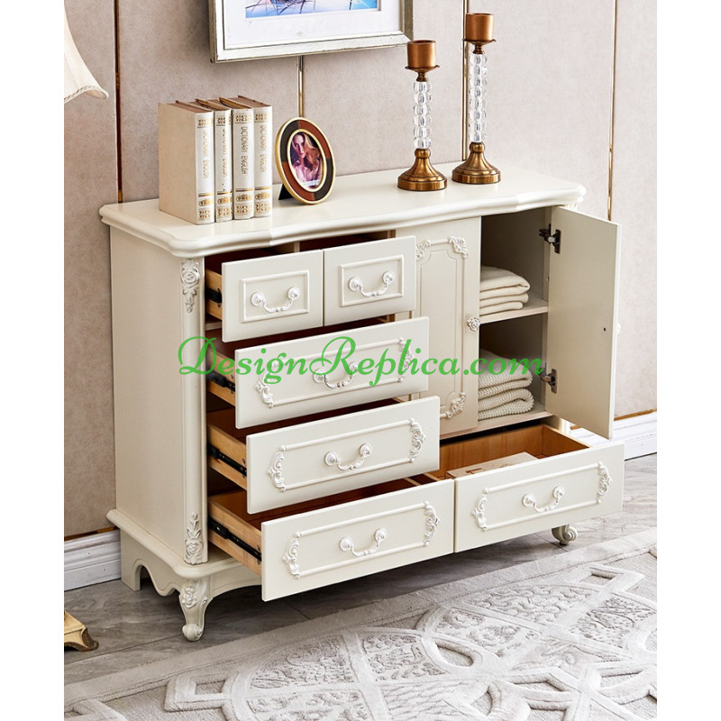 European Wardrobe Chest Bedroom Storage Cabinet Solid Wood Drawer ...