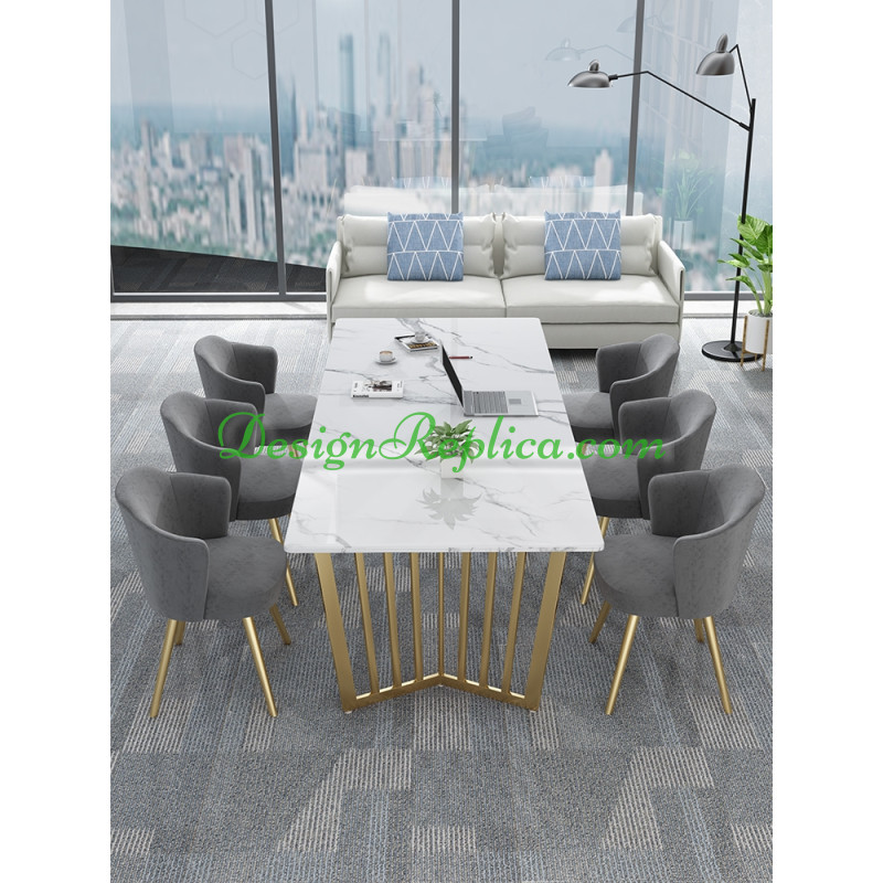 Scandinavian Marble Desk $201 with High Quality